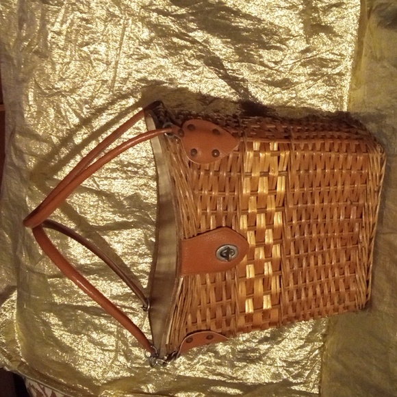Antique | Bags | Aearly 90s Wicker Basket Purse | Poshmark